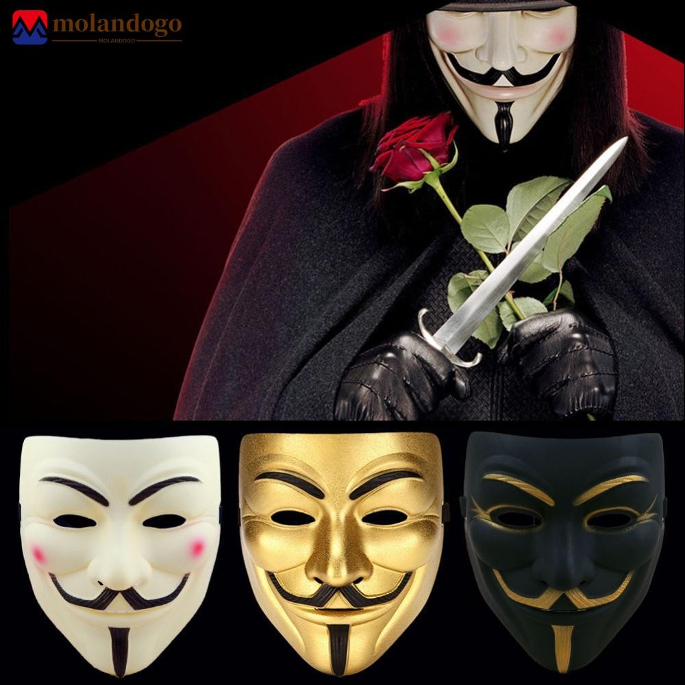 MOLANDOGO Halloween Masks V For Vendetta Mask Guy Fawkes Anonymous ...