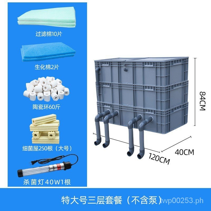 Non-Airtight Crate Filter Box Fish Pond Water Circulation System Fish ...