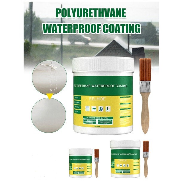 Free brush super waterproof sealant roof polyurethane waterproof coating fish pond swimming pool ...