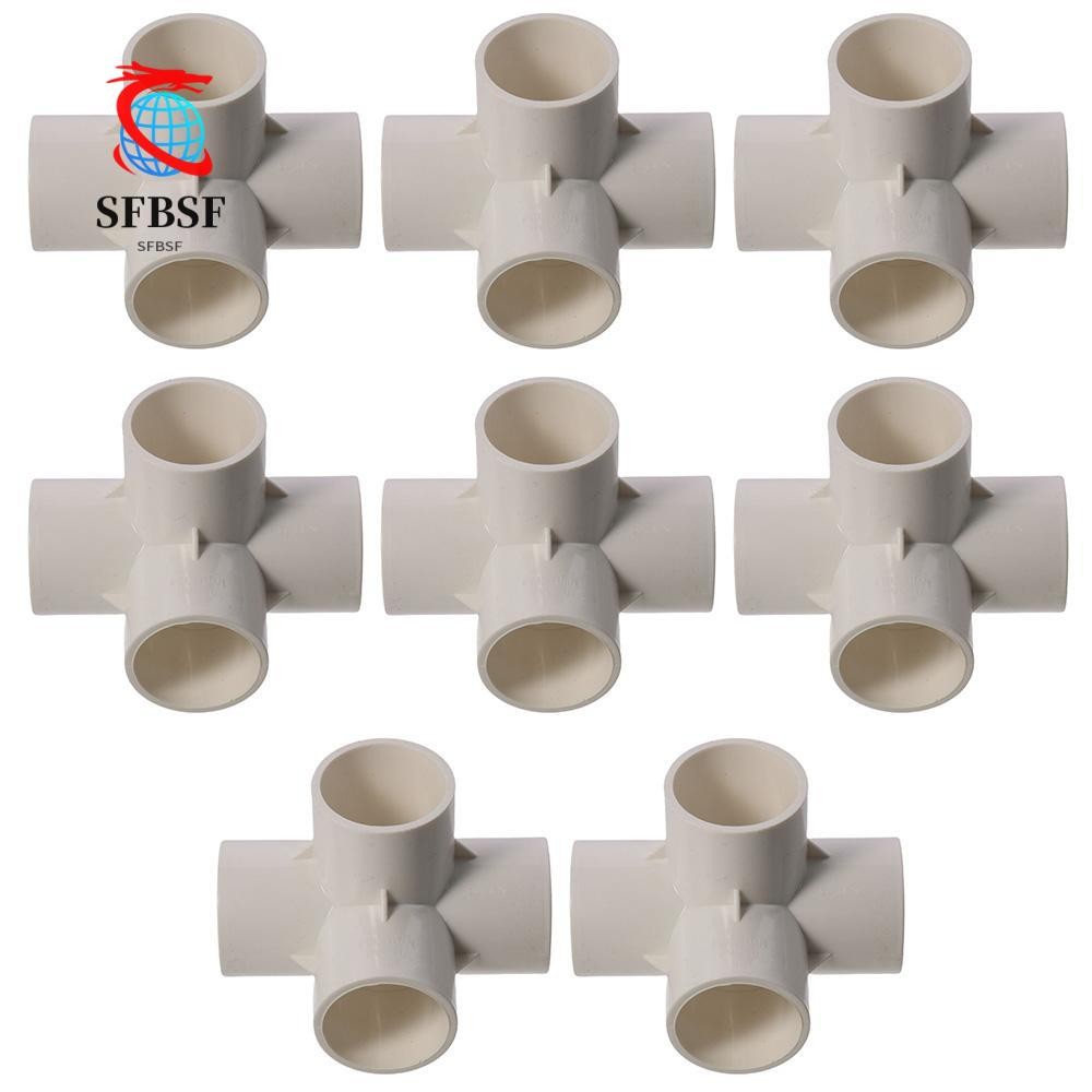 SFBSF 8Pcs Pipe Fittings, Furniture Grade 1 Inch 4 Way PVC Fittings ...