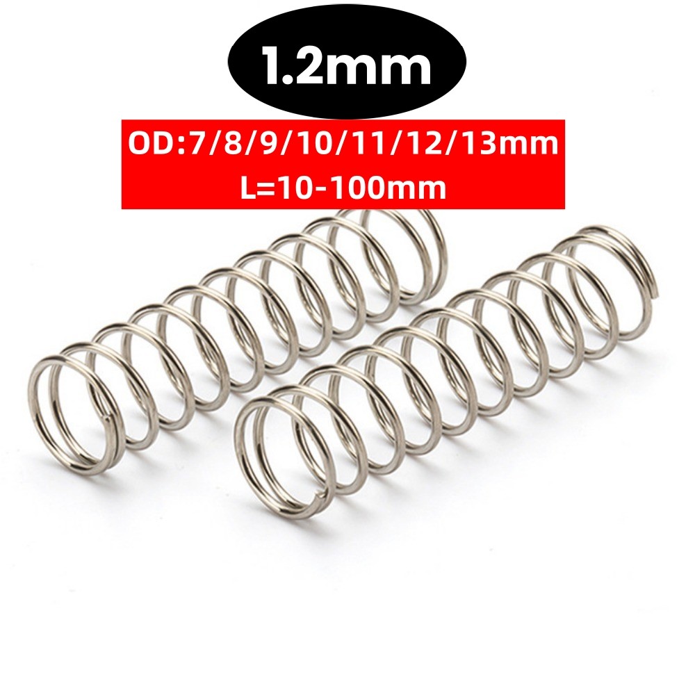 [XJC] Compression Spring Return Spring d1.2mm * OD7-13mm * L10-100mm ...