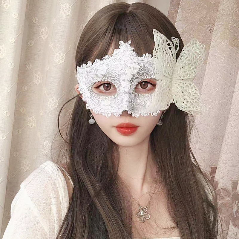 Half Face Princess Fairy Mask Masquerade Douyin Online Influencer Live Broadcast Same Style ...