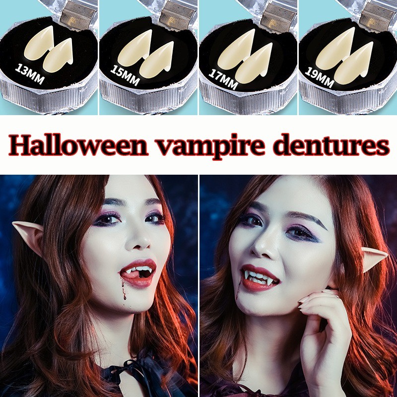 Bloodcurdling Vampire Werewolves Fangs Fake Dentures Teeth Costume ...