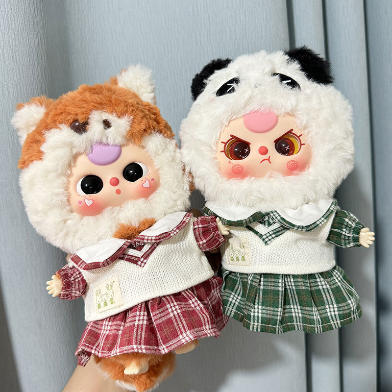 20Cm Dakeaixilie Baby Three V3 Clothes Jk Checkered Palda School ...