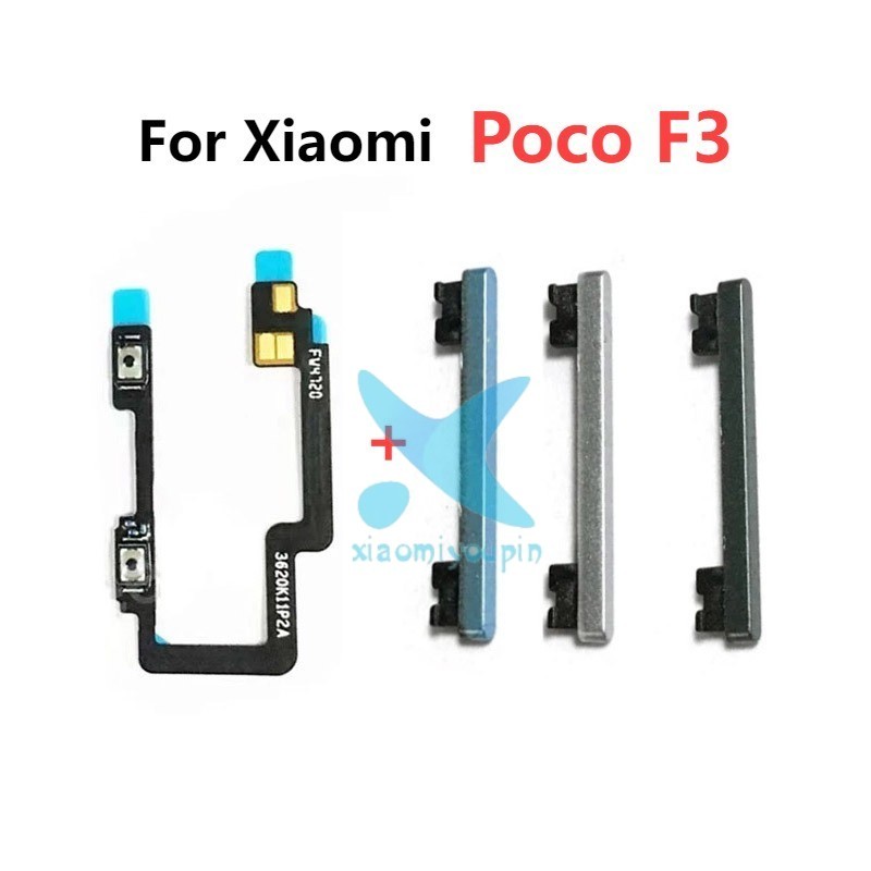 For Xiaomi Poco F3 Power Volume Button Flex Cable Side Key Switch ...