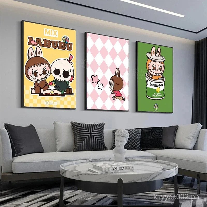 1pc LABUBU Poster Bedroom Posters Bar Coffee Tube Art Hanging Paintings ...