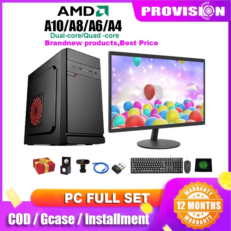demmimure AMD Desktop Computer Set A8 7680 PC set DDR3 16GB RAM 512GB ...