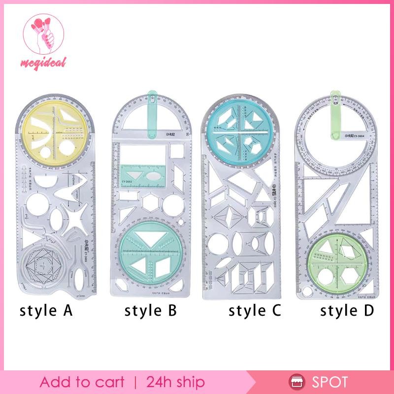 [MEGIDEAL] Geometric Ruler Drawing Rulers for Office Ruler ...