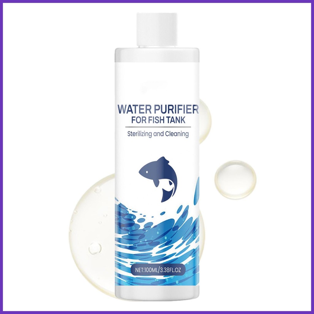 Aquarium Cleaner 100ml Fish Tank Clarifier Solution Safe Water ...