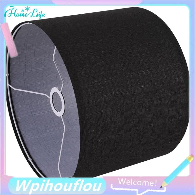[HoME&life] Black Lamp Shade, Drum Lampshade 13In Top X 13In Bottom X ...