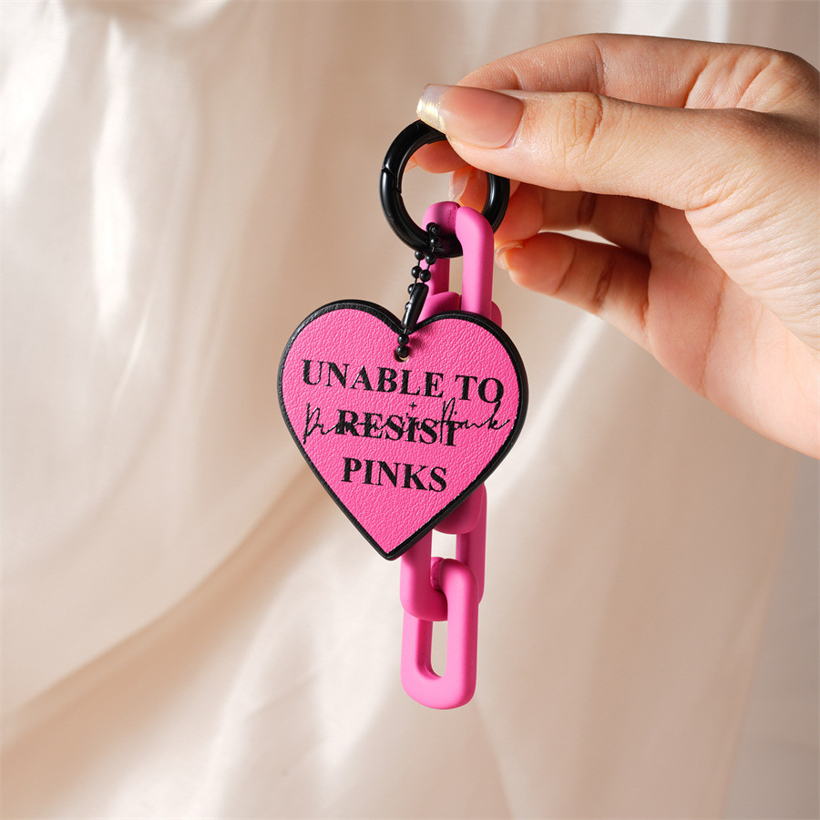 Rose Red Love Key Chain Leather Car Key Ring Cute Personality All-Match ...