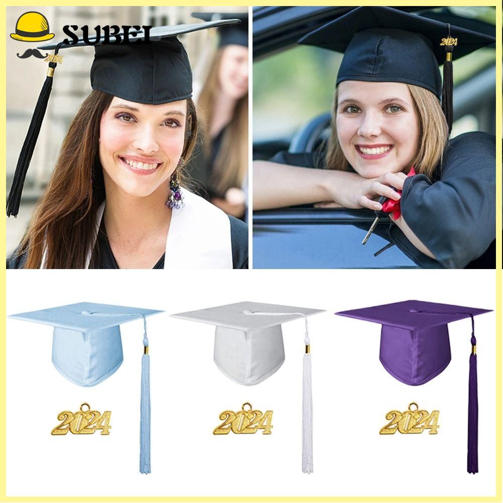SUBEI1I Graduation Hat, 2024 Graduation Degree Ceremony Mortarboard Cap ...