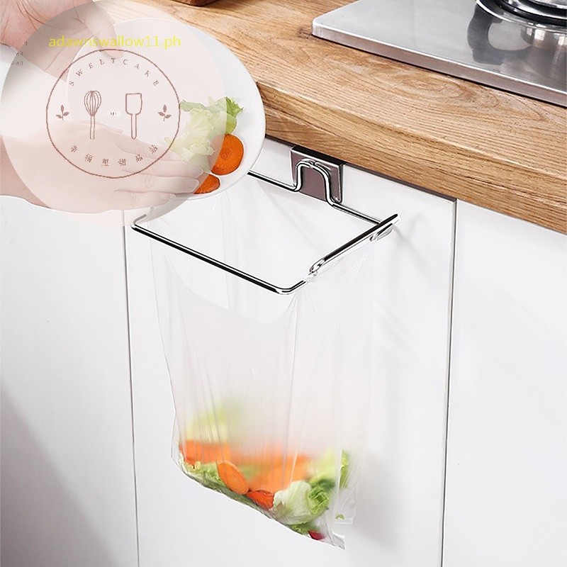 Kitchen Trash Rack Stainless Steel Cabinet Door Garbage Bags Holder ...