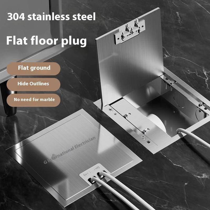 Stainless Steel All Copper Waterproof Ground Socket Invisible Five-Hole ...
