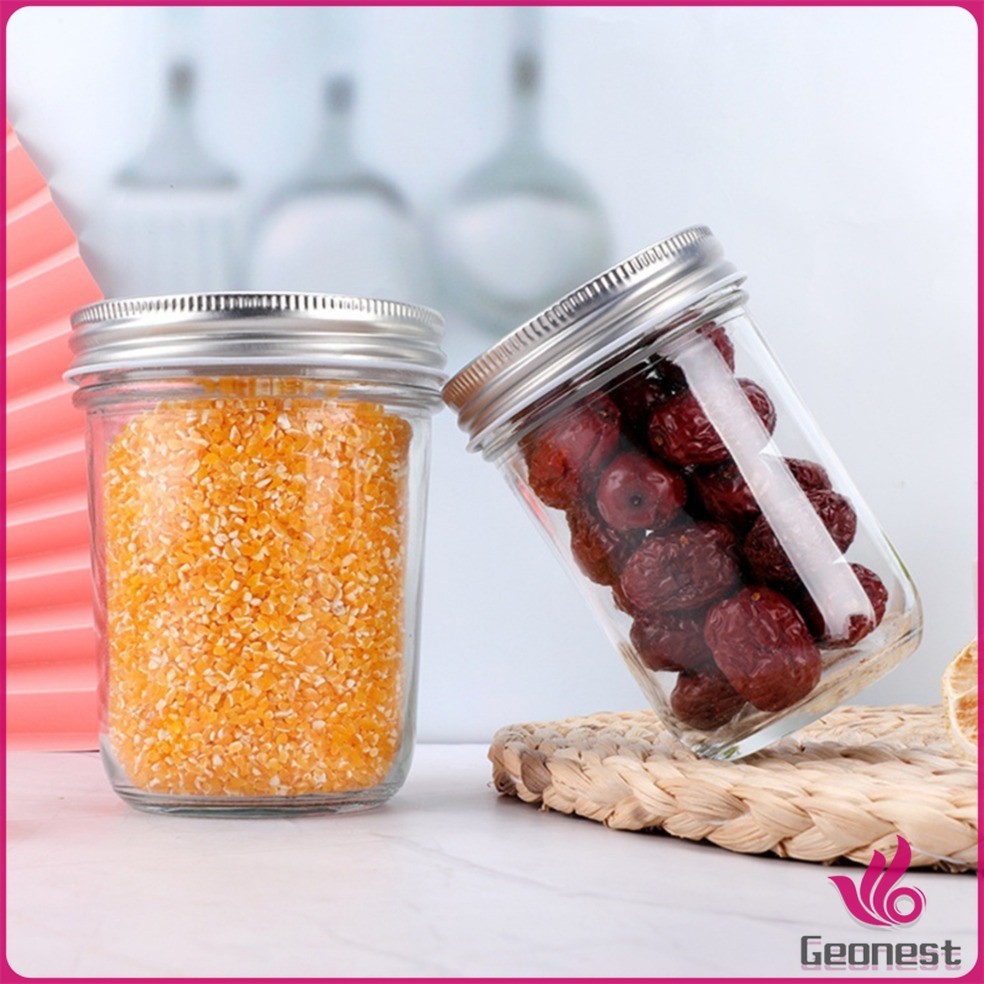Geonest Sealed Glass Jar Kitchen Storage With Lid Pickle Bottle Jam ...