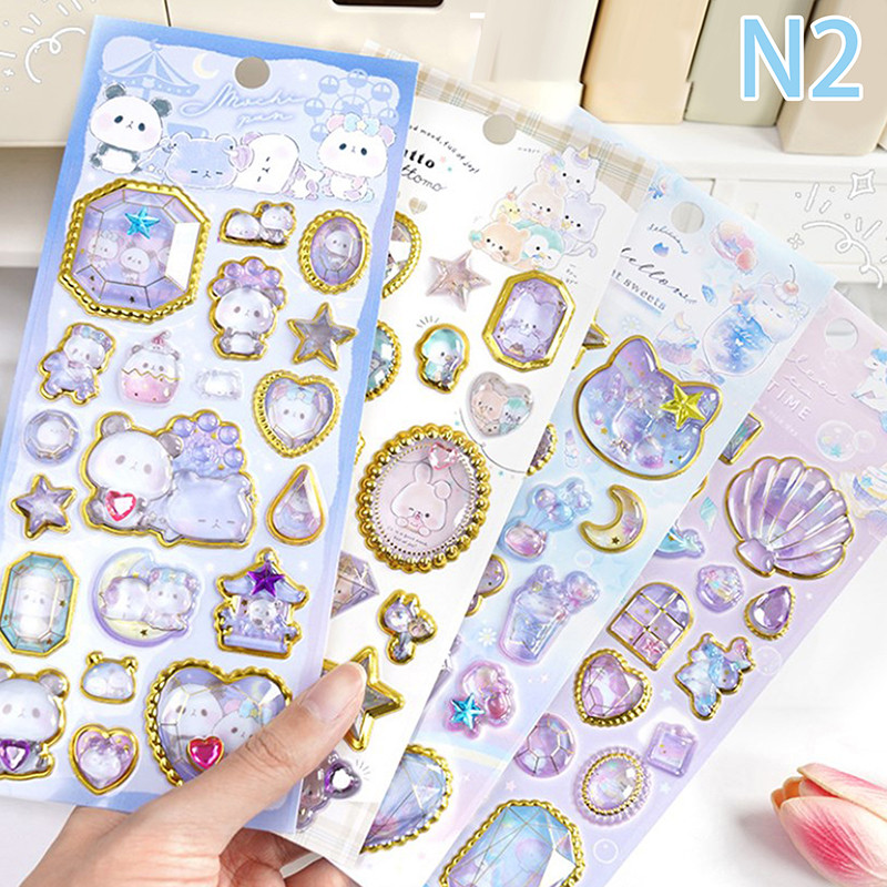 GMARTY Creative Candy Ghost Rabbit Drop 3D Relief Stickers Scrapbooking ...