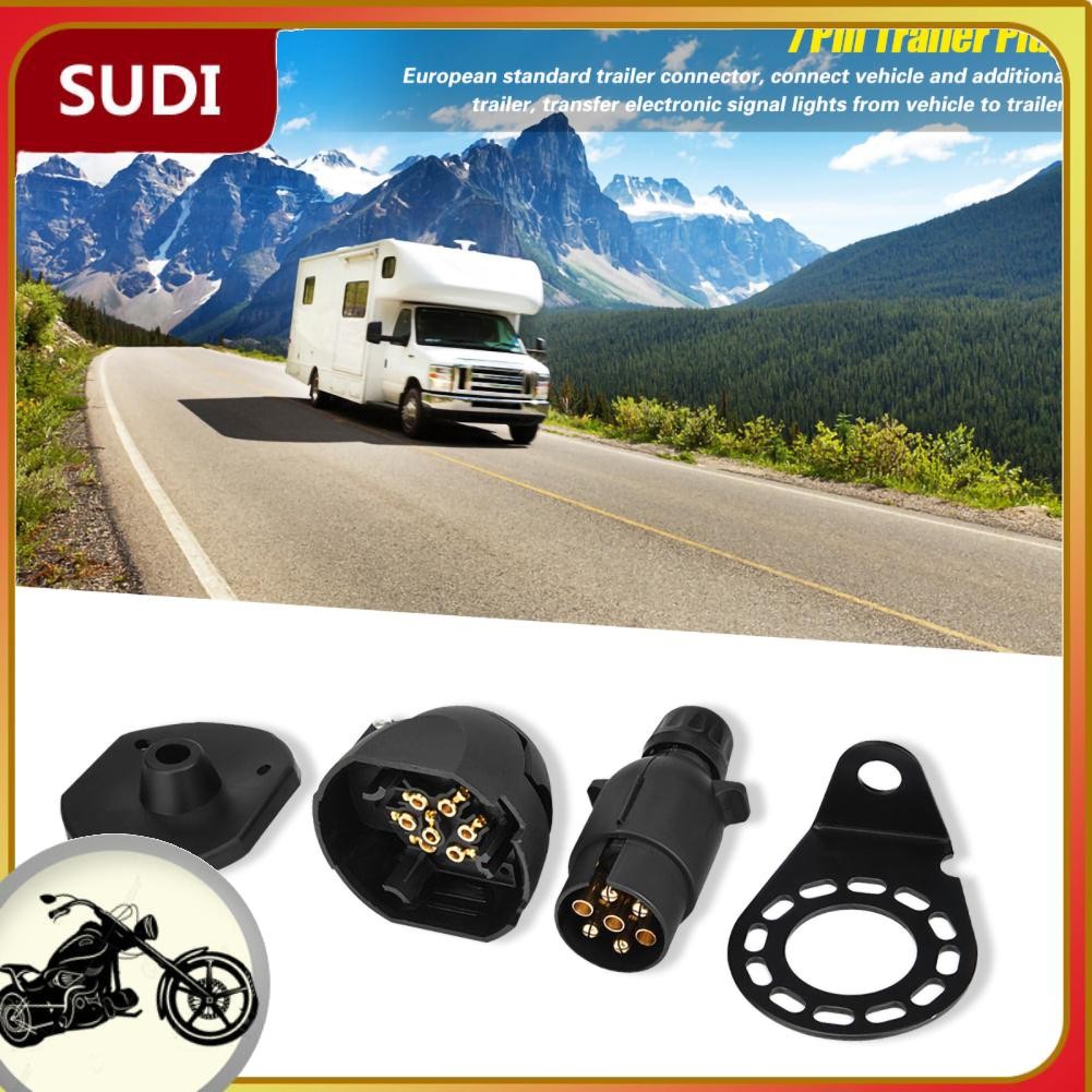 Sudi for Trailer Caravan Towing Towbar 12N 7Pin Plug Socket Connector ...