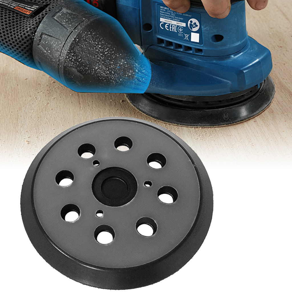 123mm 5 Inch Sander Pad 8-Holes Nails Backing Sanding Disc Pad Hook ...