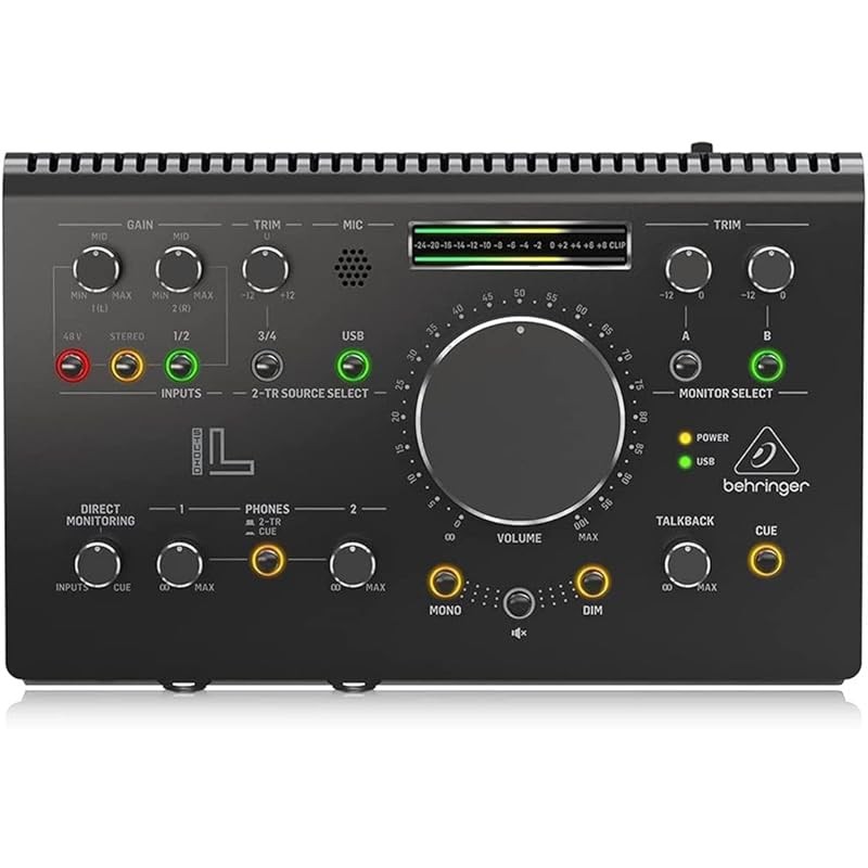 Behringer 2x2 USB Audio Interface 192kHz with MIDAS Mic Preamp and ...
