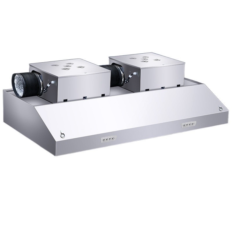 COD☆Row commercial single and double motor range hood durable ...