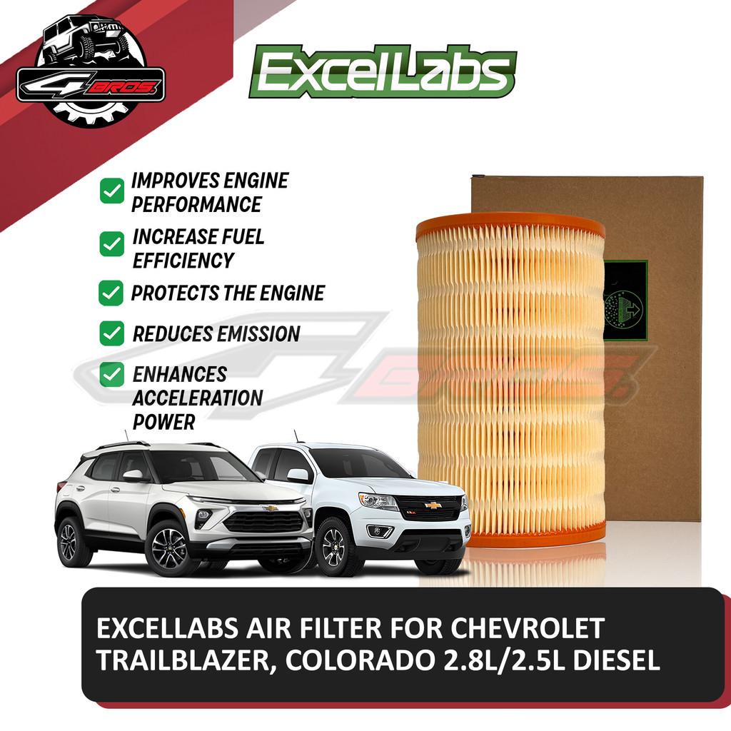 Excellabs Air Filter for Chevrolet Trailblazer, Colorado 2.8L/2.5L ...