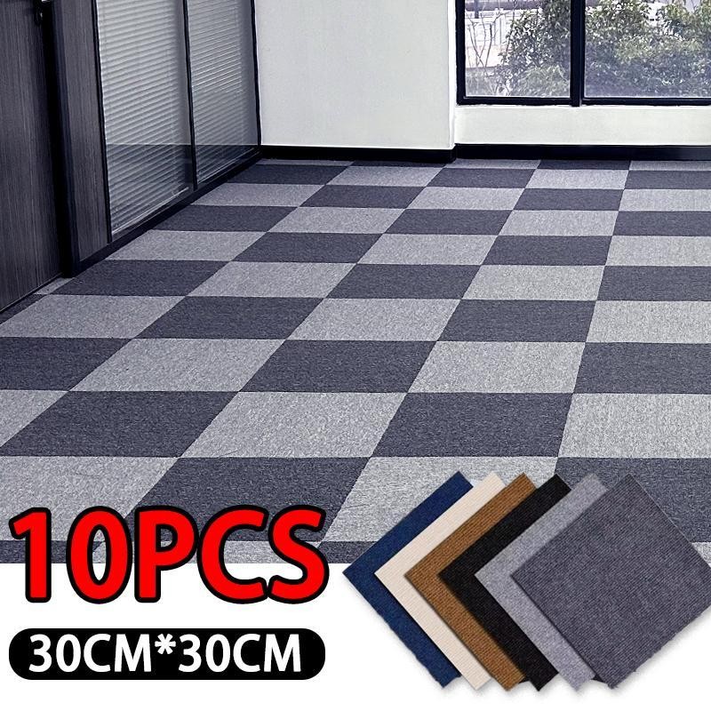 10PCS Carpet Floor Self-Adhesive Non-slip Carpet Sticker 30x30cm Square ...
