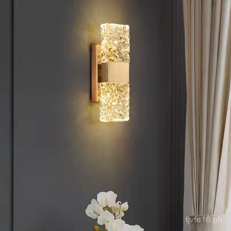 Nordic Creative Light Luxury Square Glass Wall Lamp Living Room ...