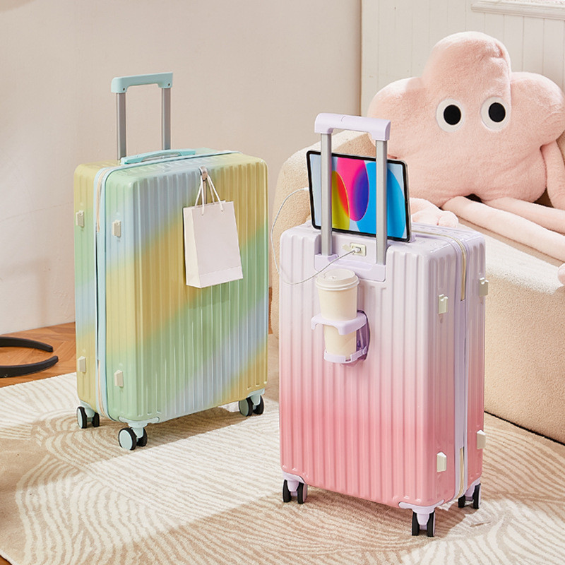 [Strict Selection]New Hot Gradient Luggage Super High-Value Goddess ...