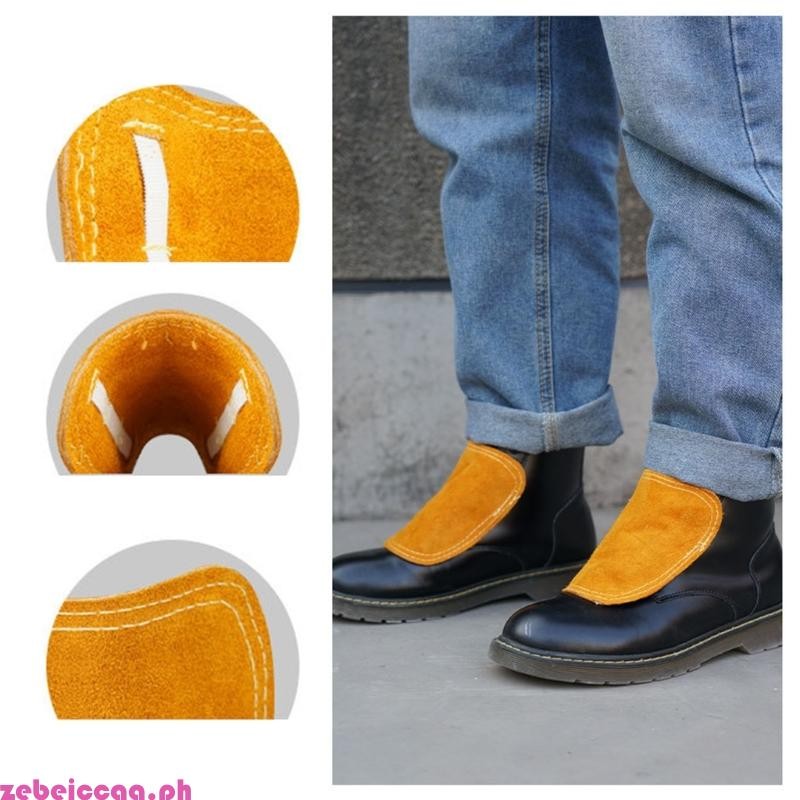 Leather Welding Shoe Cover Heat Resistant Boot Protectors for Safety ...