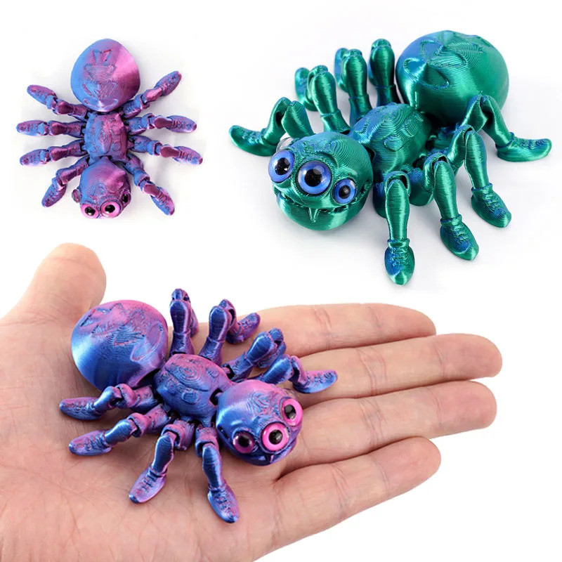 3D Printed Spider Animals Toy Realistic Colorful Spider Figurine ...