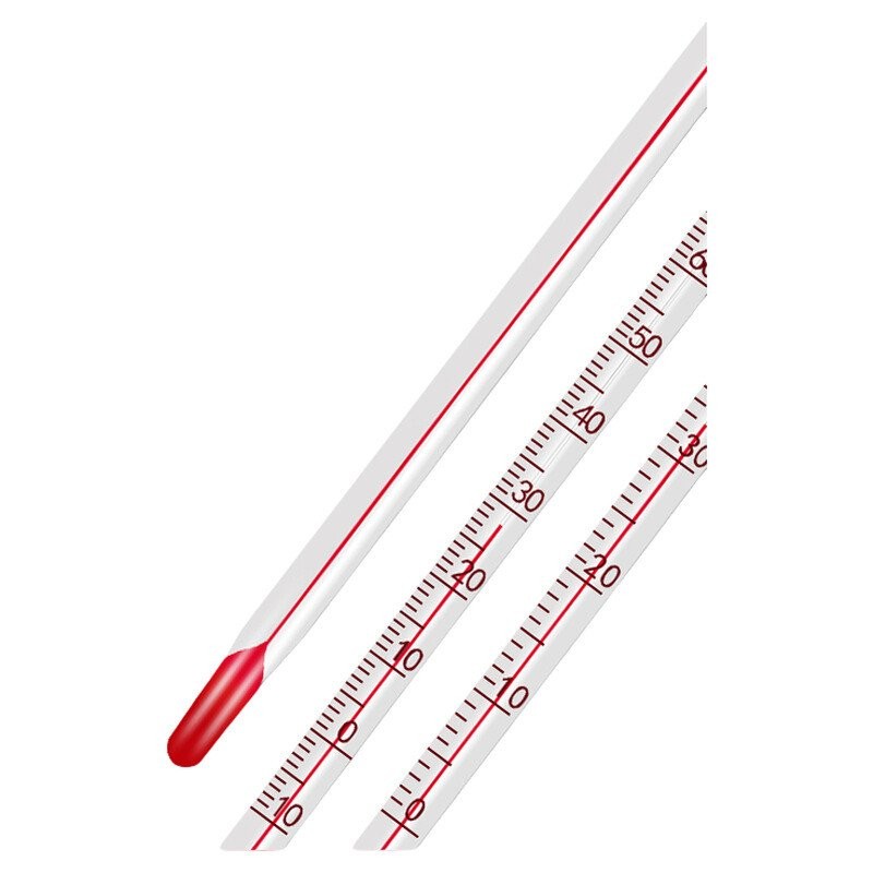 Red Water Glass Rod Type Height Laboratory Industrial Thermometer ...