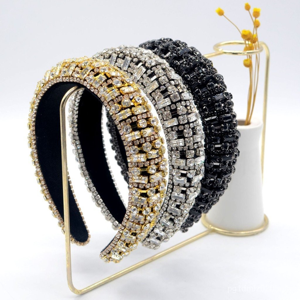 Cross-Border Rhinestone Headband Geometric Korean Style Headband ...