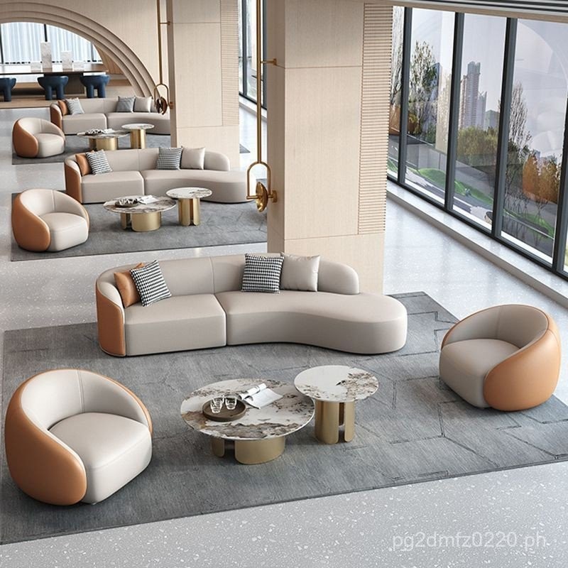 Combined Sales Office VIP Reception Sofa Coffee Table Club Lounge Sofa ...