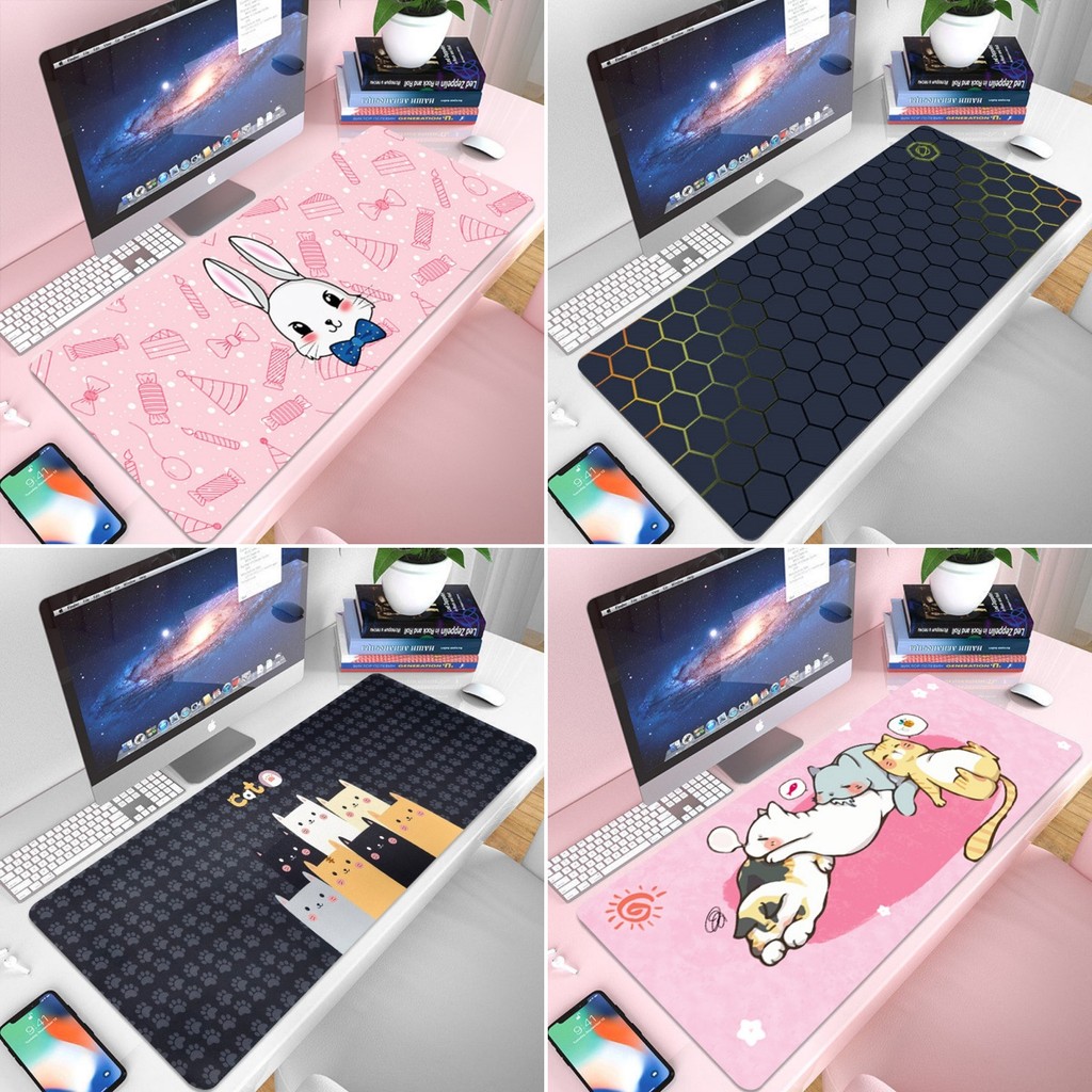 31*12cm non-slip lock edge cartoon long mouse pad rubber game mouse pad ...