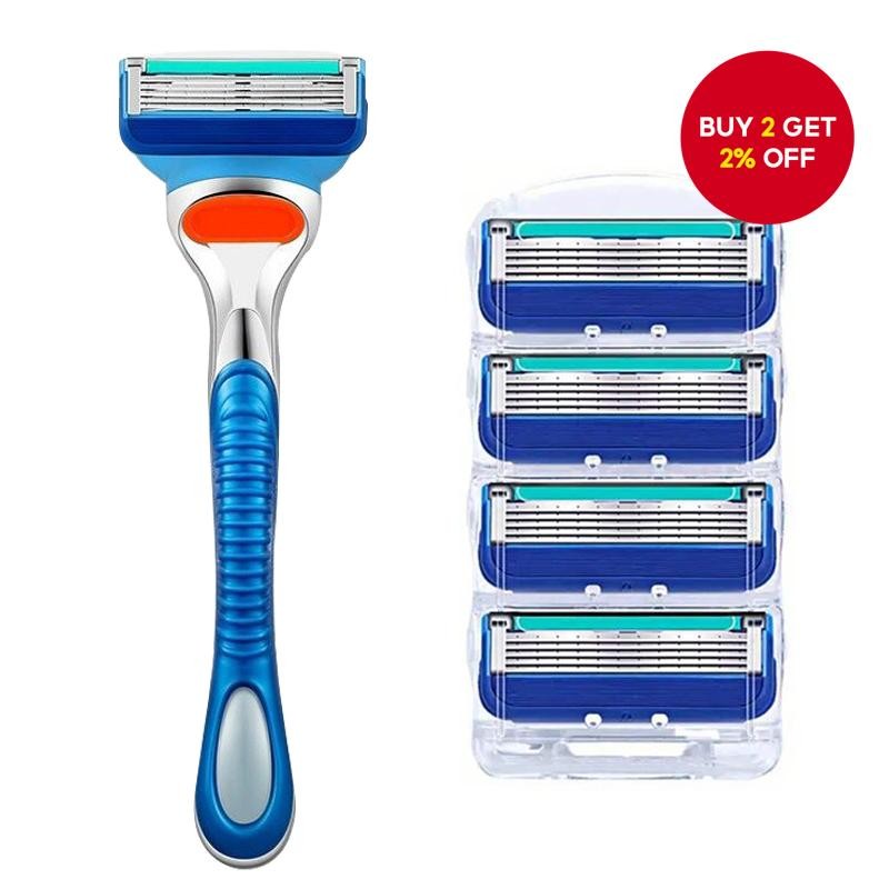German Imported Universal Razor Five-Layer Manual Razor Head Men's ...