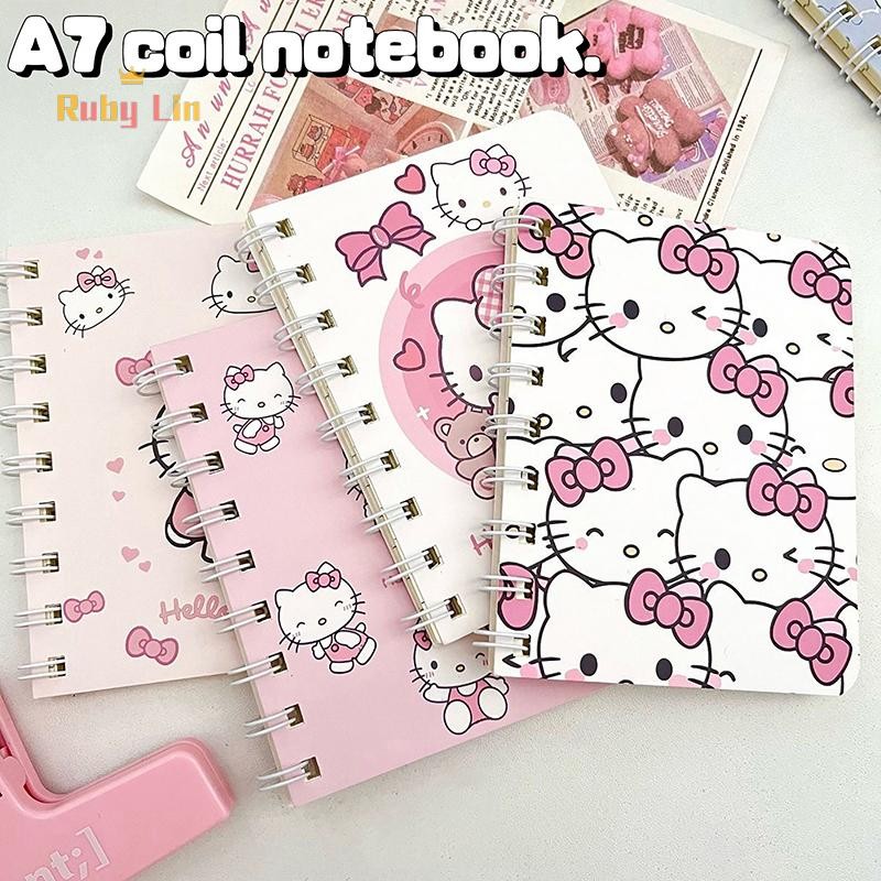 Ruby Lin Cute Hello Kitty Mini Portable A7 Coil Notebook Notepad Diary ...