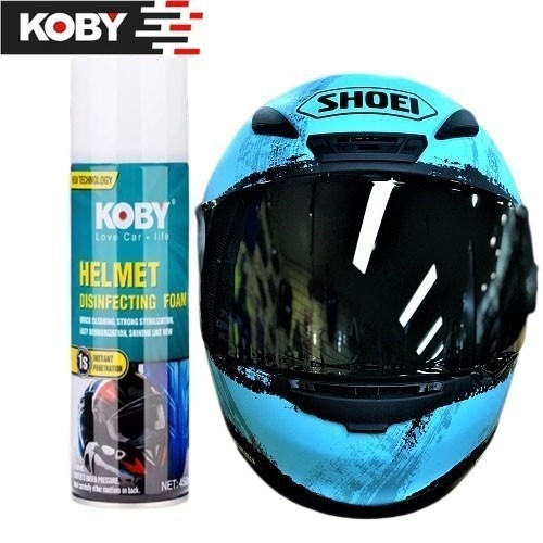 Koby Disinfecting Foam Helmet Spray 450ml Anti Rain Clean Anti Fog ...