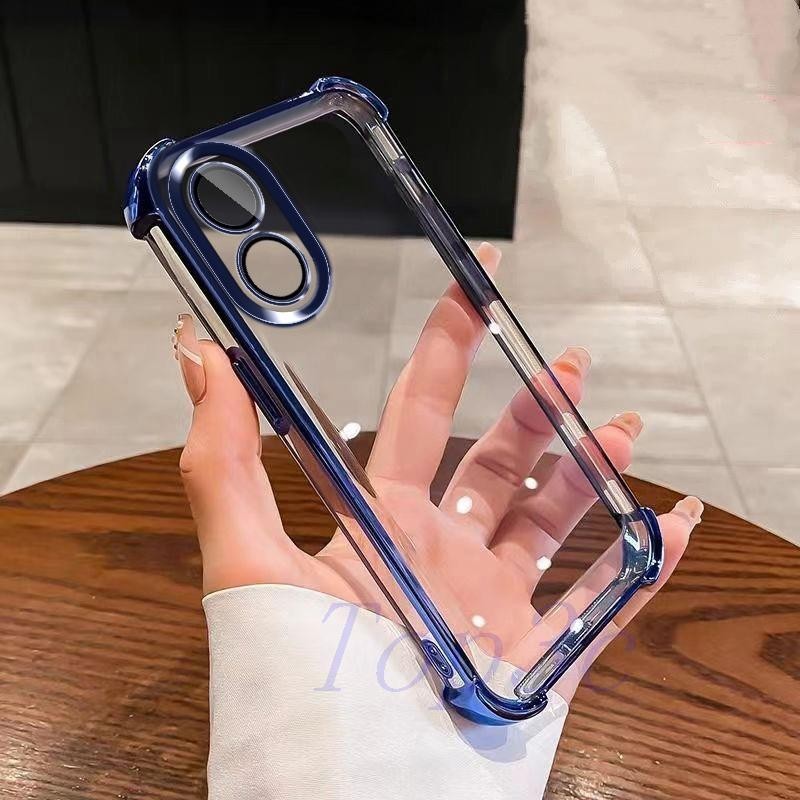 Casing For OPPO A17 A17K Four corner anti drop transparent phone Casing ...
