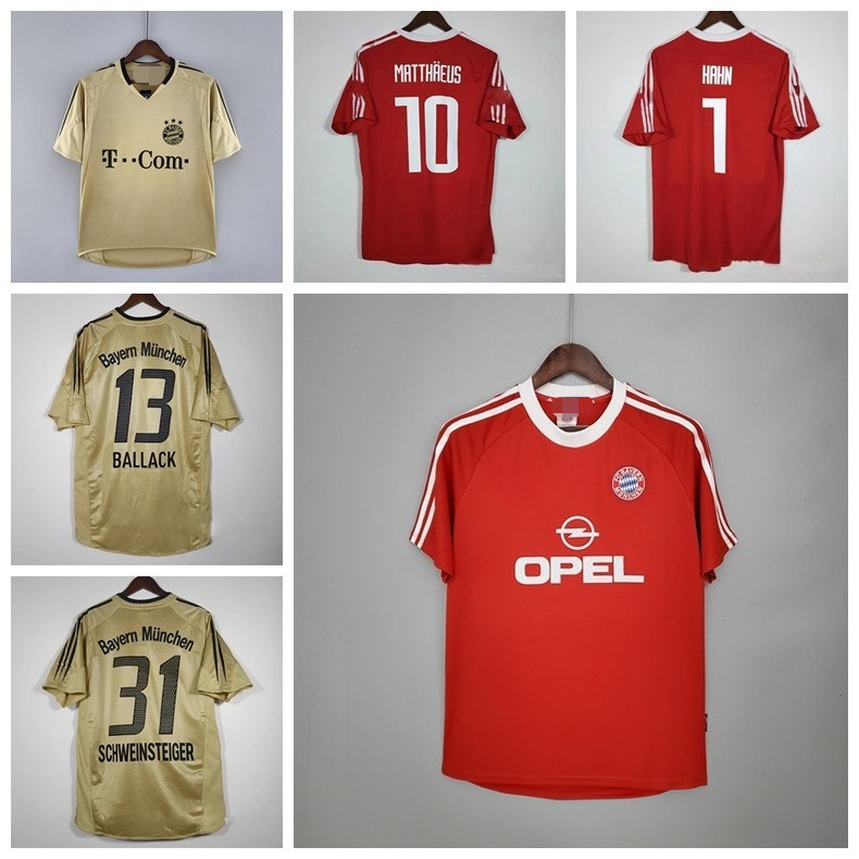 2000-01 04-05 season Bayern Munich retro home and away jersey football ...
