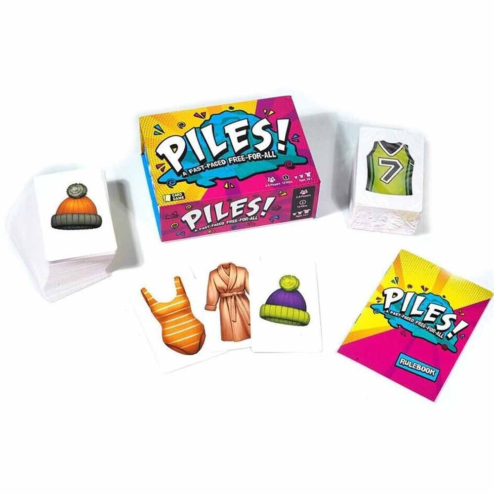 Pilesa fast-paced free-for-all Piles Card Games Family Kids Board Game ...