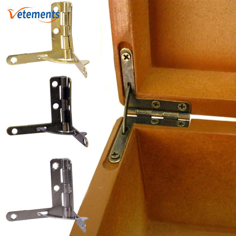 5Pcs 90 Degree Vintage Spring Hinges - Wooden Box Support Hinges ...