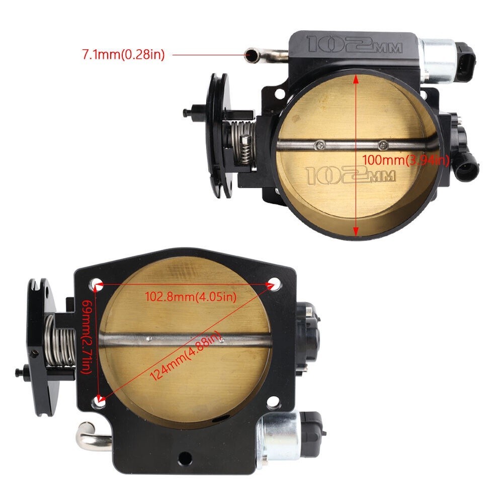 RQ+102mm Intake Manifold Throttle Body For LS Style 4 bolt Intake ...