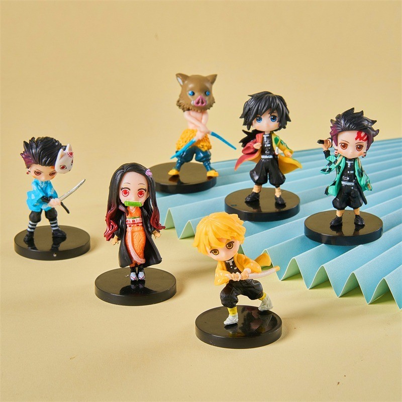 Demon Slayer Figure Set Tanjirou Nezuko Kimetsu Inosuke Zenitsu No ...