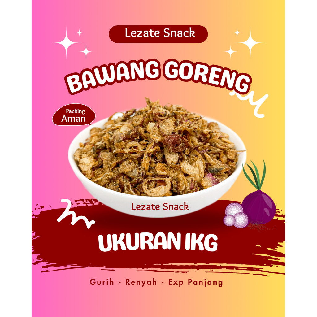 Brambang Goreng 1KG Original Brebes Delicious Crispy / Fried Onions ...