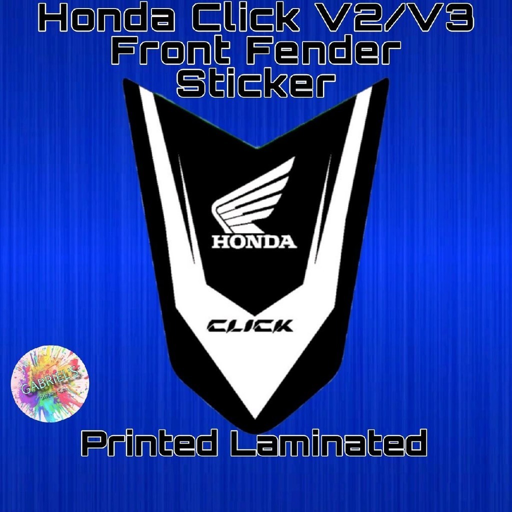Honda Click Front Fender Sticker laminated printed | Shopee Philippines