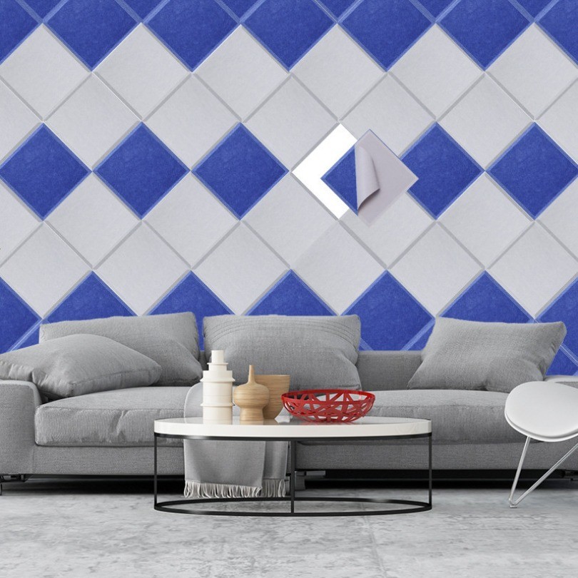 Moisture-proof Square Self-adhesive Acoustic Panel Polyester ...