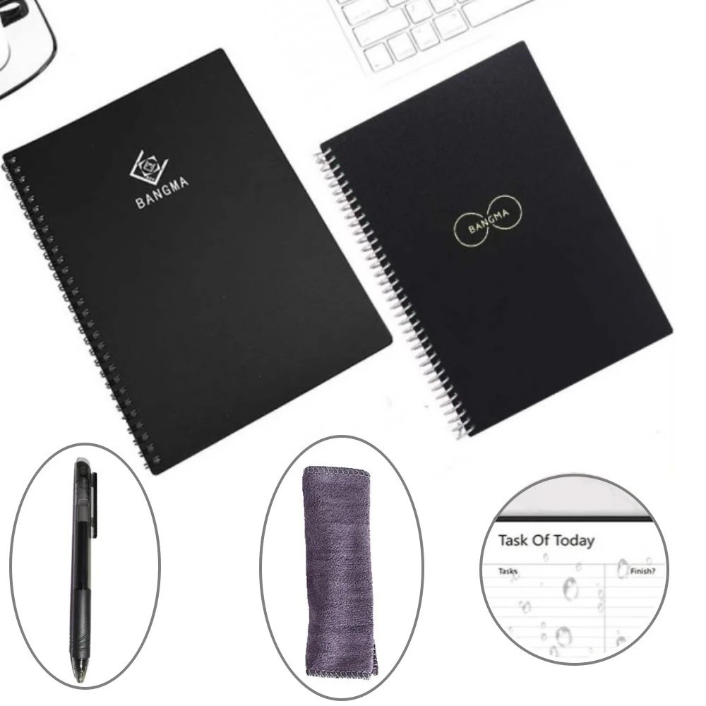 2024 A5 Smart Notebook With Pen&Cloth Reusable Notebook Erasable ...