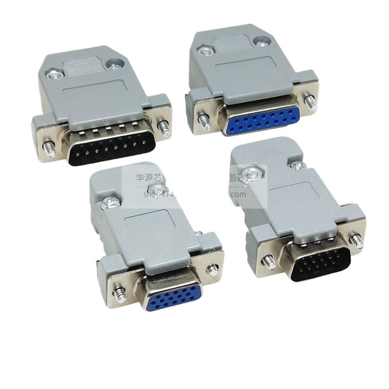 D DB15 Female Male Two Row Three Row 15 Pin VGA Video Connector HDB15 Female Socket Serial Port ...