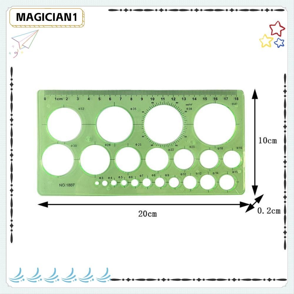 MAGICIAN1 Ruler, Geometric Template Technical Drawing Circle Stencil ...