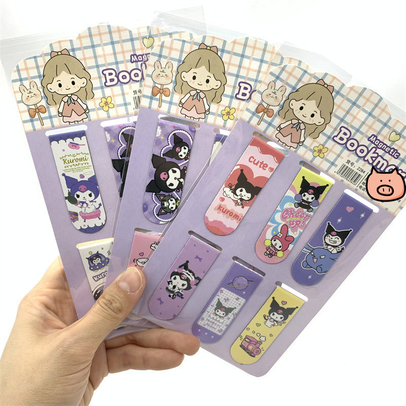 Sanrio family magnetic bookmarks Kuromi double-sided bookmarks ...
